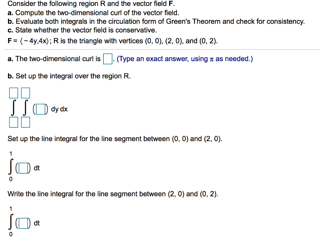 Solved Consider the following region R and the vector field | Chegg.com
