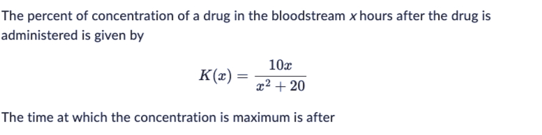 Solved The percent of concentration of a drug in the | Chegg.com