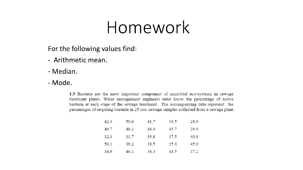Solved Homework For the following values find: - Arithmetic | Chegg.com