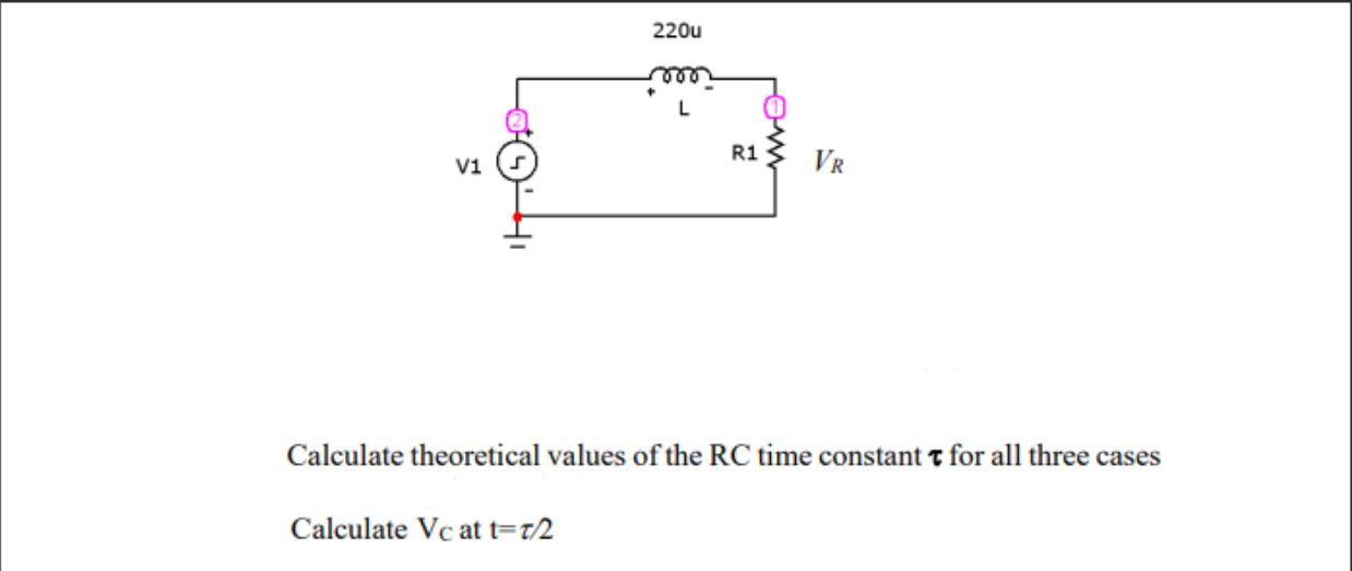 Solved Calculate theoretical values of the RC time constant | Chegg.com