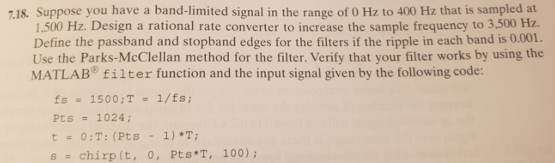 7.18. Suppose you have a band-limited signal in the | Chegg.com