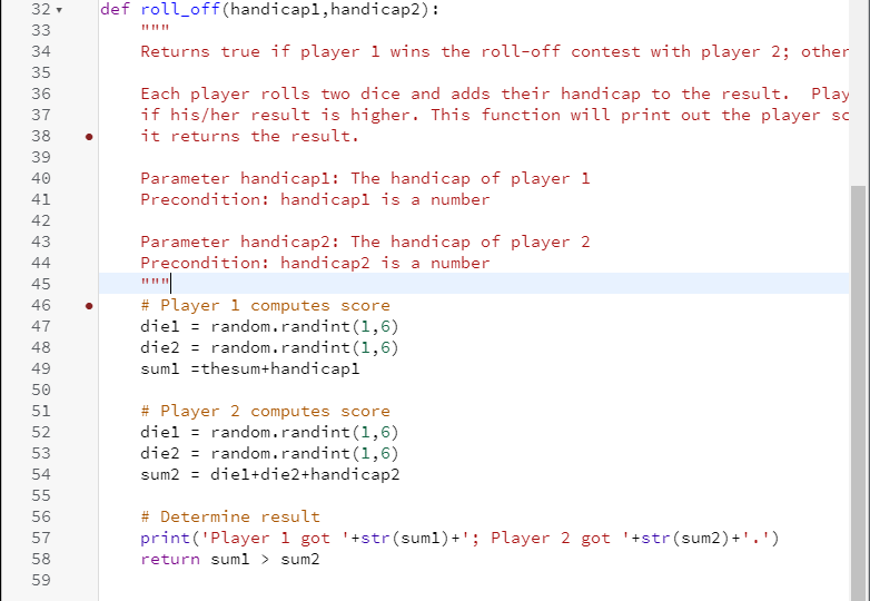 Solved 21. Simplify the First Roll The function roll_off is | Chegg.com