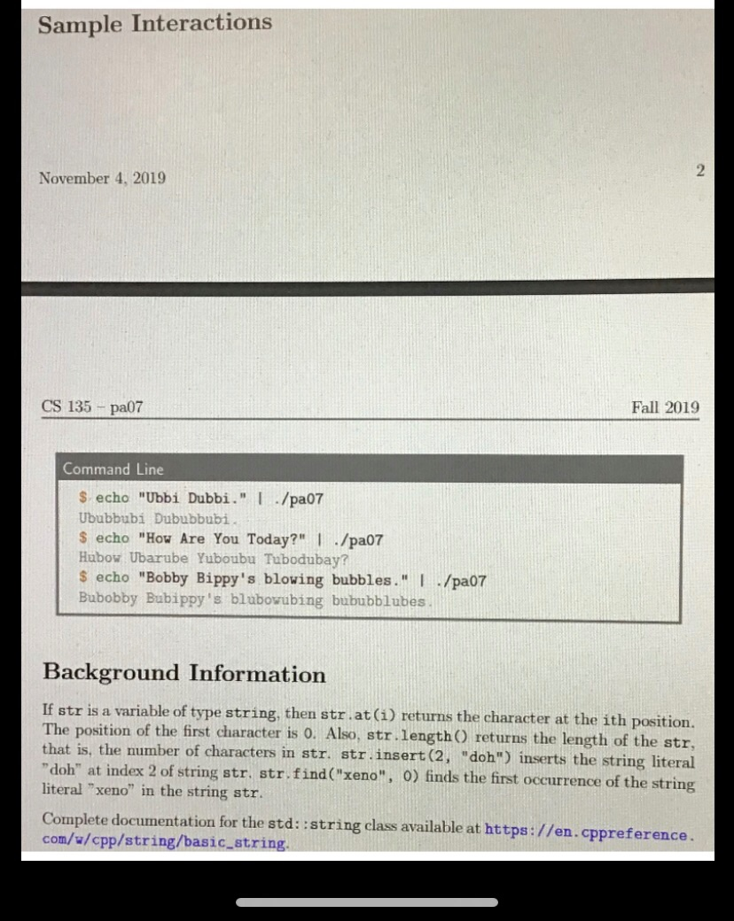 Solved 10:25 Problem Description Ubbi dubbi is a code | Chegg.com