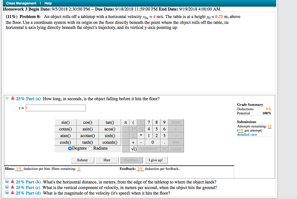 Solved Class 1 Help Homework 3 Begin Date: 9/5/2018 2:30:00 | Chegg.com