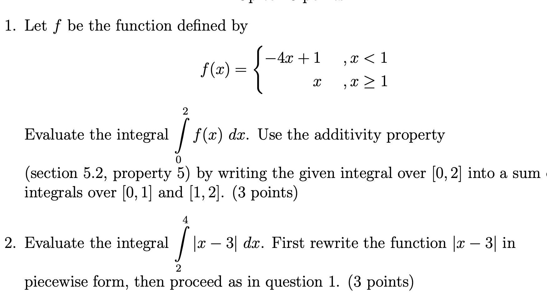 Solved 1. Let f be the function defined by | Chegg.com
