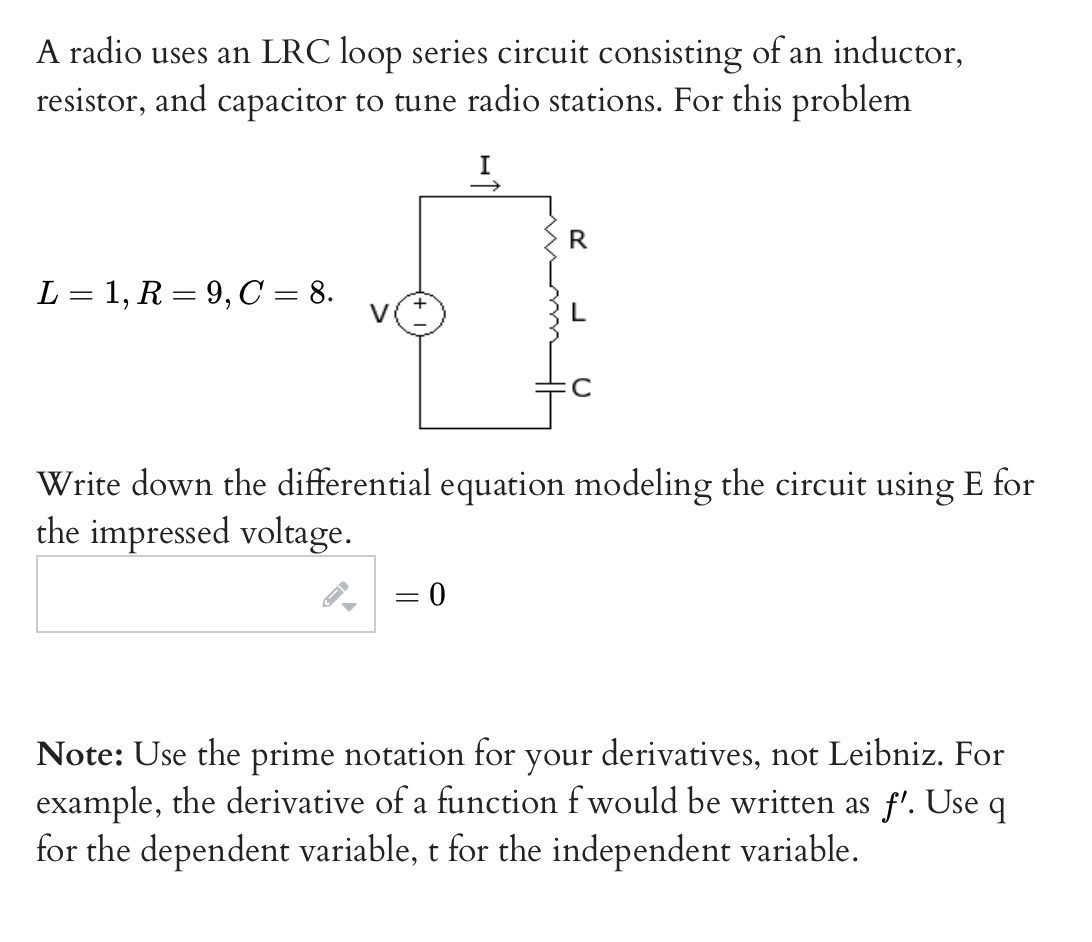 Solved A radio uses an LRC loop series circuit consisting of | Chegg.com