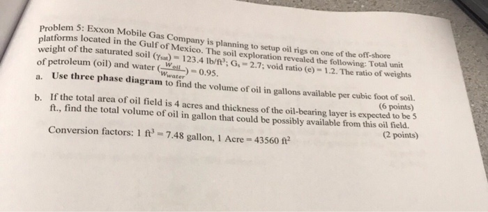 Solved Problem 5: Exxon Mobile Gas Company is planning to | Chegg.com