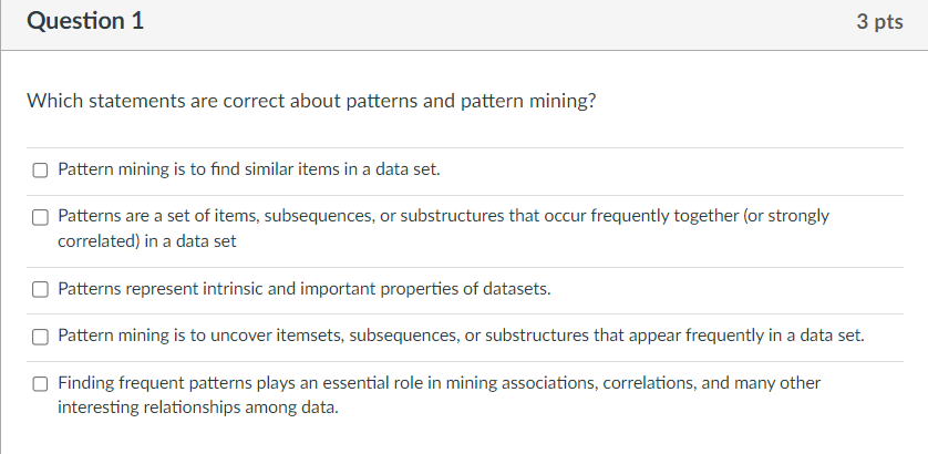 Solved Which statements are correct about patterns and | Chegg.com