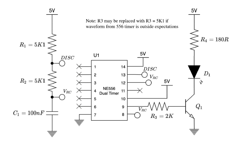 Solved Build this following Astable 555 timer circuit. | Chegg.com Solved Build this following Astable 555 timer circuit. | Chegg.com