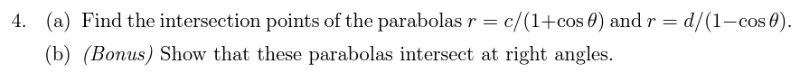 Solved 4. (a) Find the intersection points of the parabolas | Chegg.com