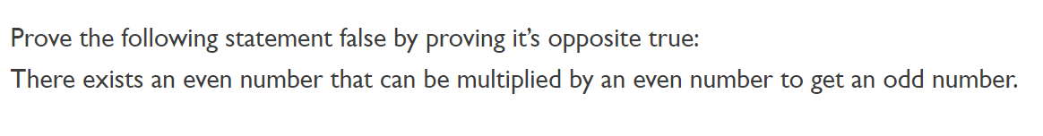 Solved Prove the following statement false by proving it's | Chegg.com