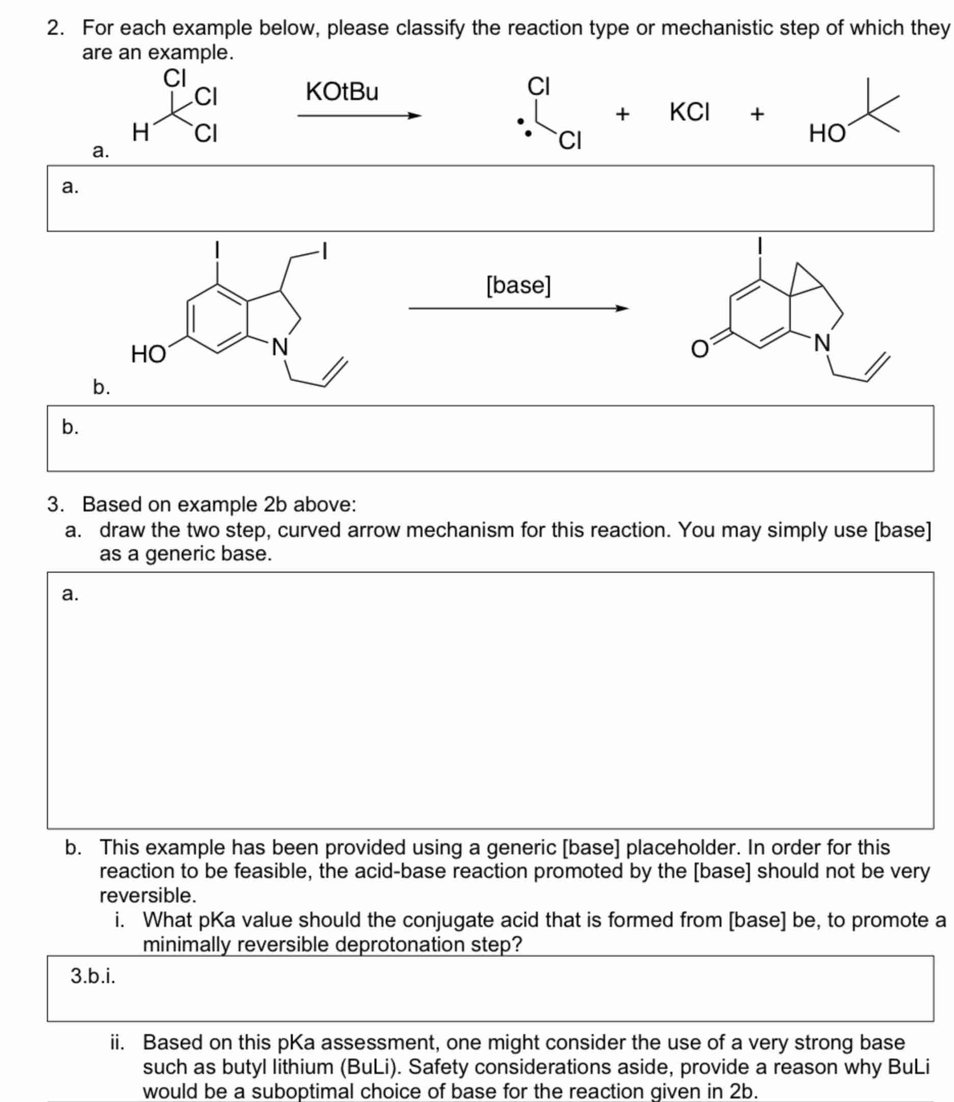 Solved 2. ﻿For each example below, please classify the | Chegg.com
