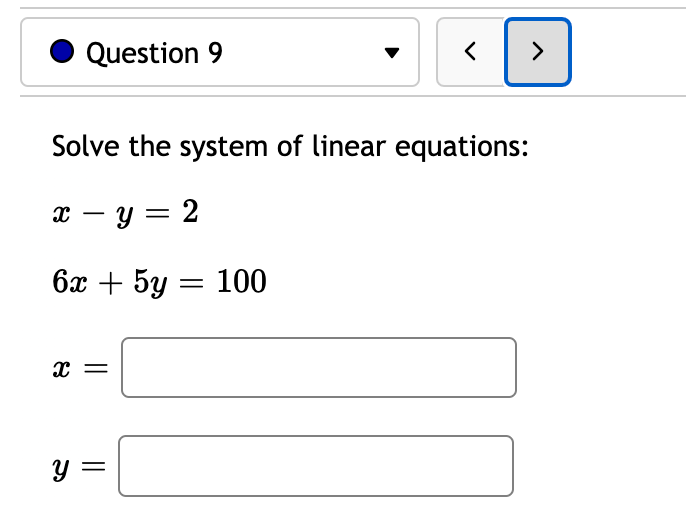 Solved Solve the system of linear equations: | Chegg.com