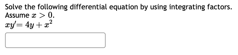 Solved Solve the following differential equation by using | Chegg.com