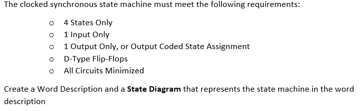 Solved The clocked synchronous state machine must meet the | Chegg.com