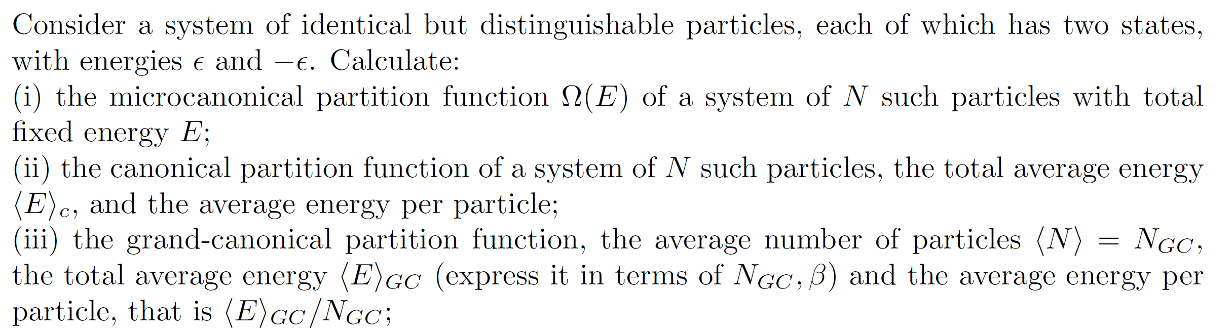 Solved Consider a system of identical but distinguishable | Chegg.com