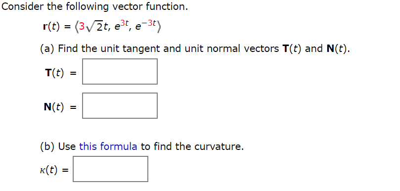 Solved Consider the following vector function. r(t)(3 2t, | Chegg.com Solved Consider the following vector function. r(t)(3 2t, | Chegg.com