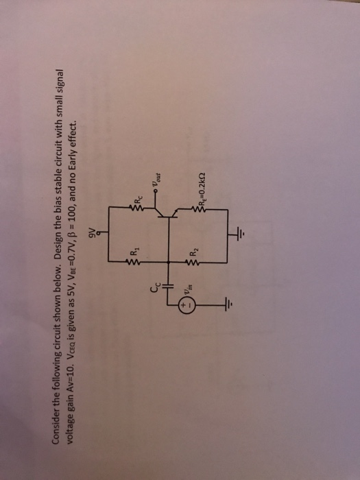 Solved Consider the following circuit shown below. Design | Chegg.com