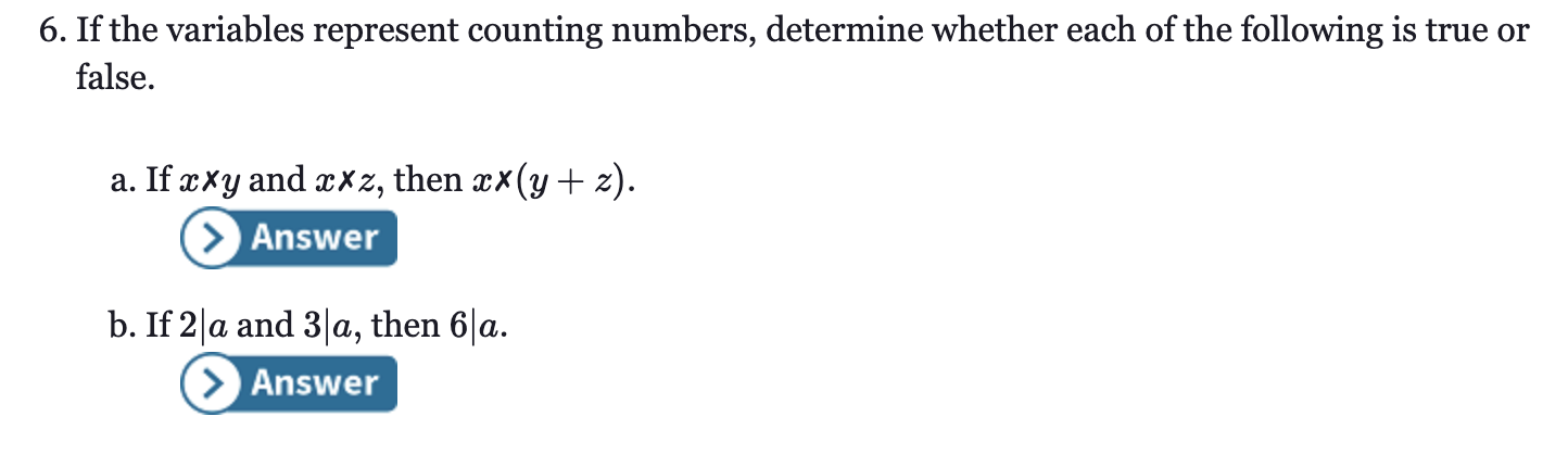 Solved 6. If the variables represent counting numbers, | Chegg.com