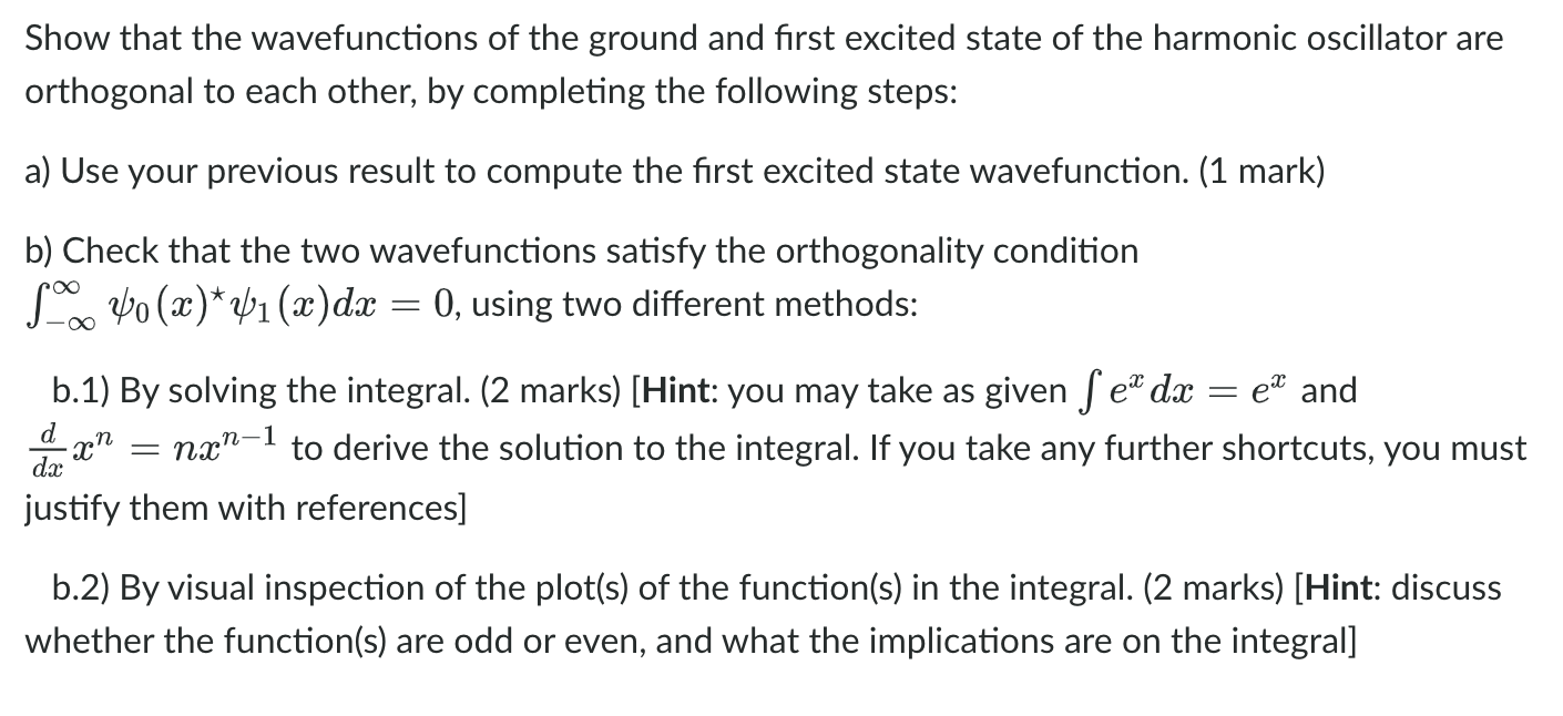 Solved For the quantum harmonic oscillator system, derive an | Chegg.com