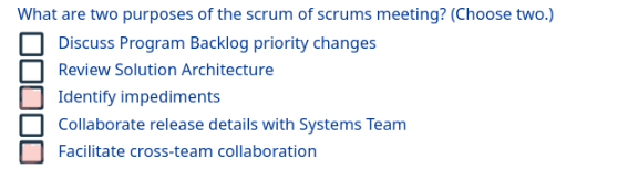 Solved What are two purposes of the scrum of scrums meeting? | Chegg.com
