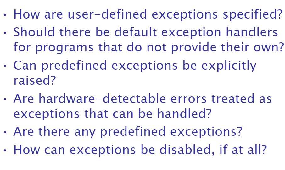 Solved • How are user-defined exceptions specified? • Should | Chegg.com