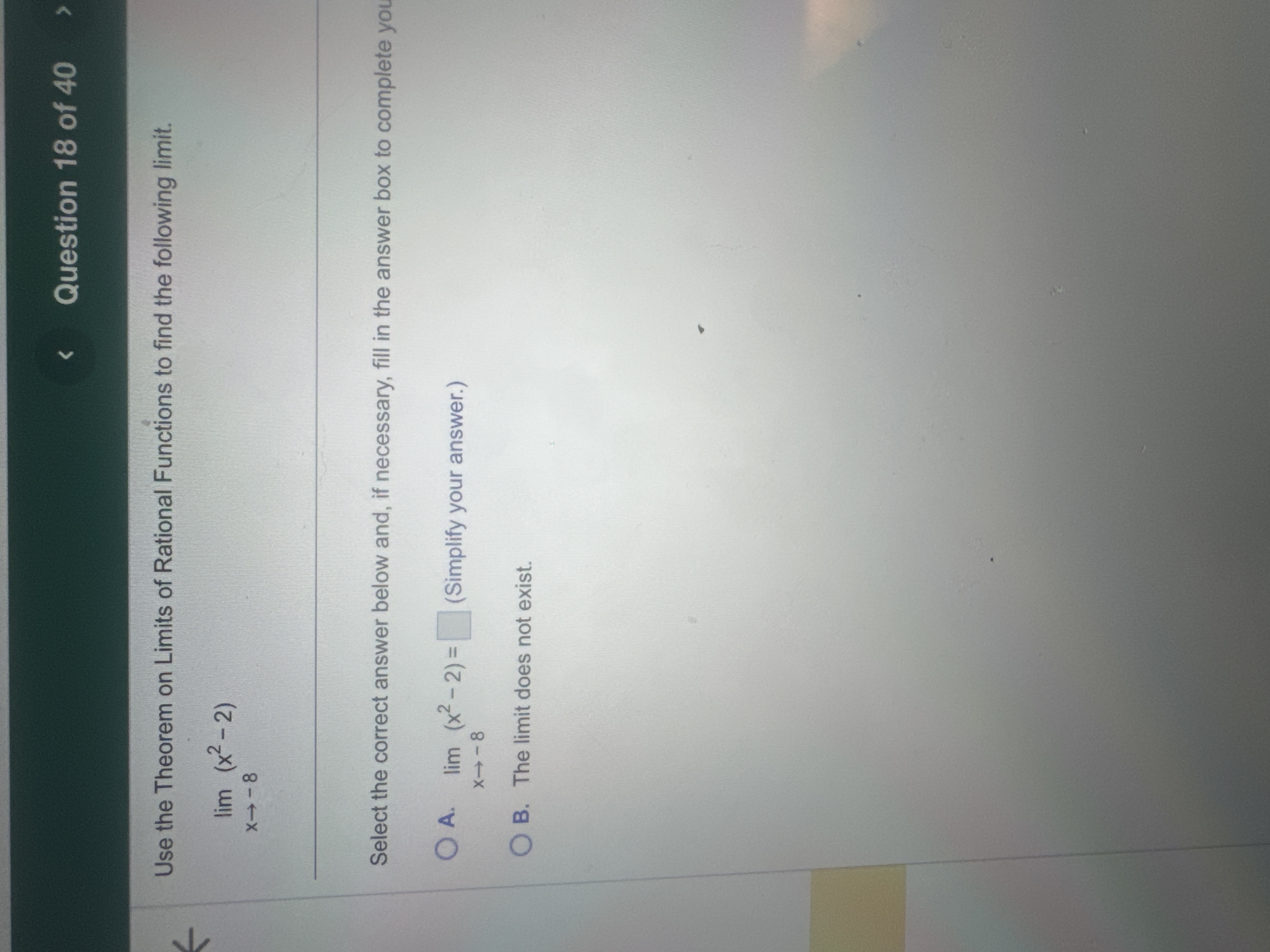 Solved Use the Theorem on Limits of Rational Functions to | Chegg.com