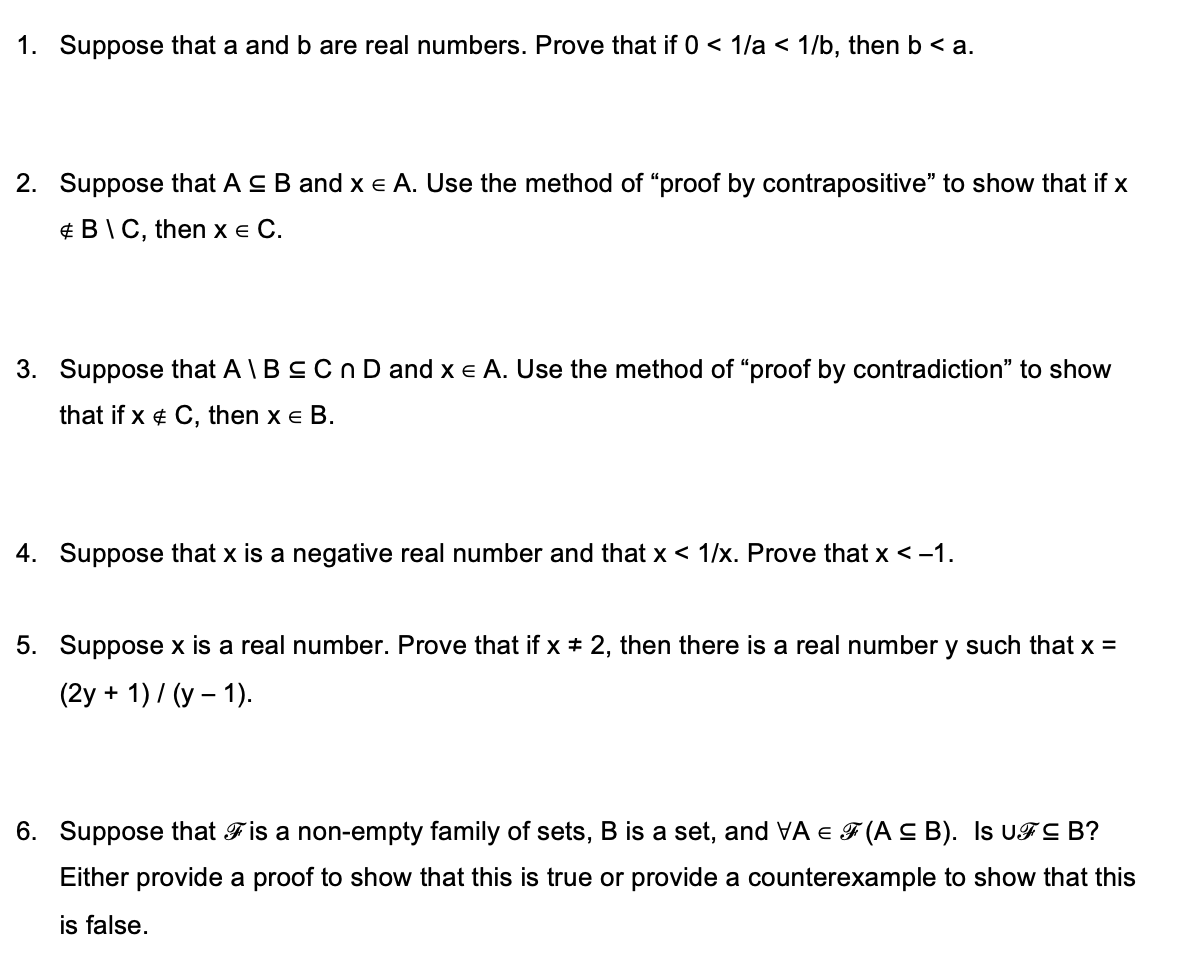 Solved 1. Suppose that a and b are real numbers. Prove that | Chegg.com