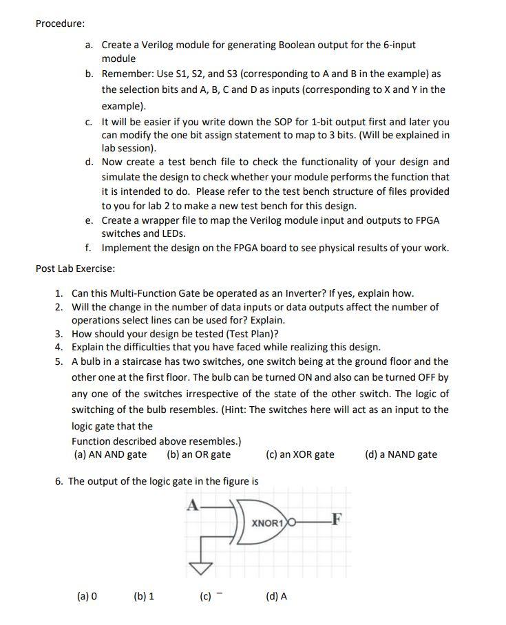 Objective: To design and build a Multiple-Input | Chegg.com