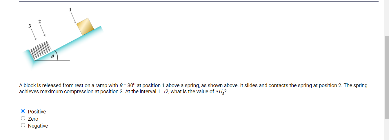 Solved A block is released from rest on a ramp with θ=30∘ at | Chegg.com