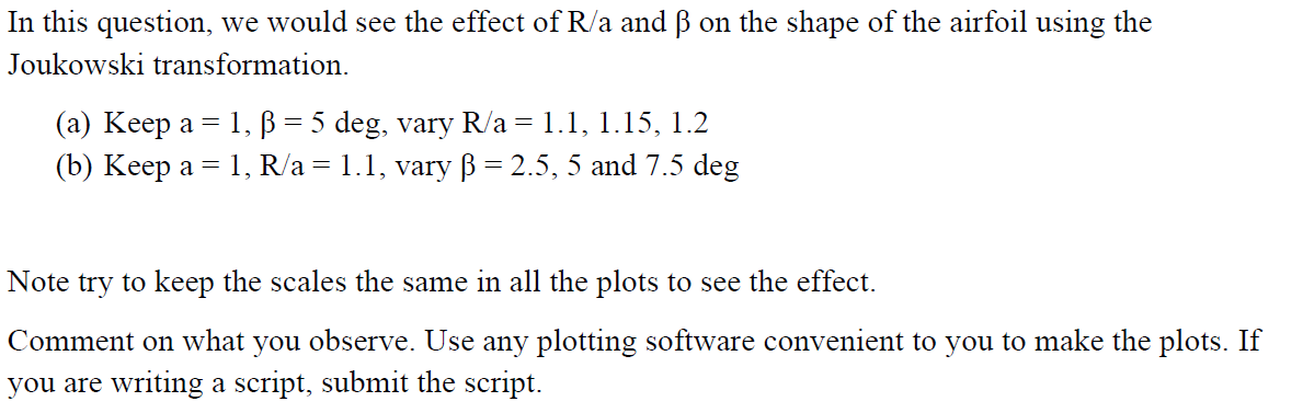 Solved Please solve Joukowski transformation by plotting | Chegg.com