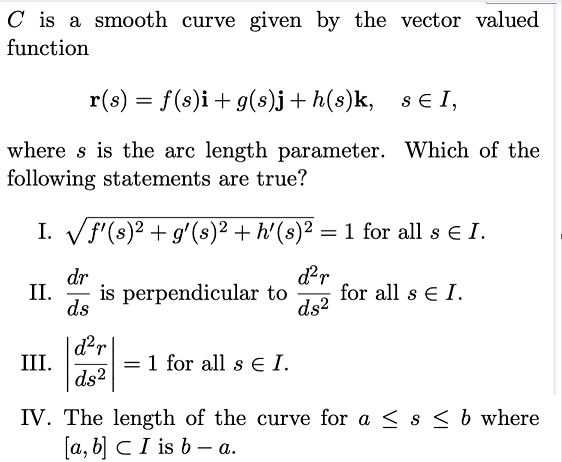Solved C is a smooth curve given by the vector valued | Chegg.com