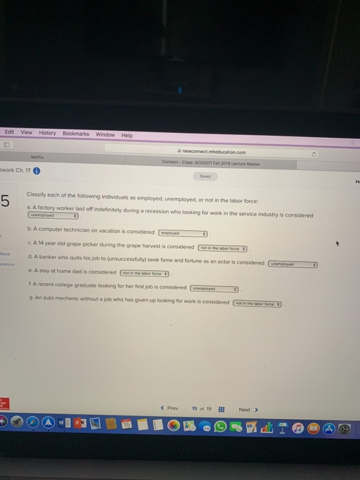 Solved Edit View History Bookmarks Window Help Connect | Chegg.com