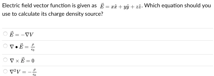Solved Electric field vector function is given as Ē = rî + | Chegg.com