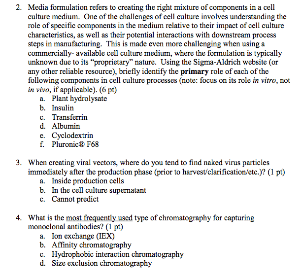 Solved 2. Media formulation refers to creating the right | Chegg.com