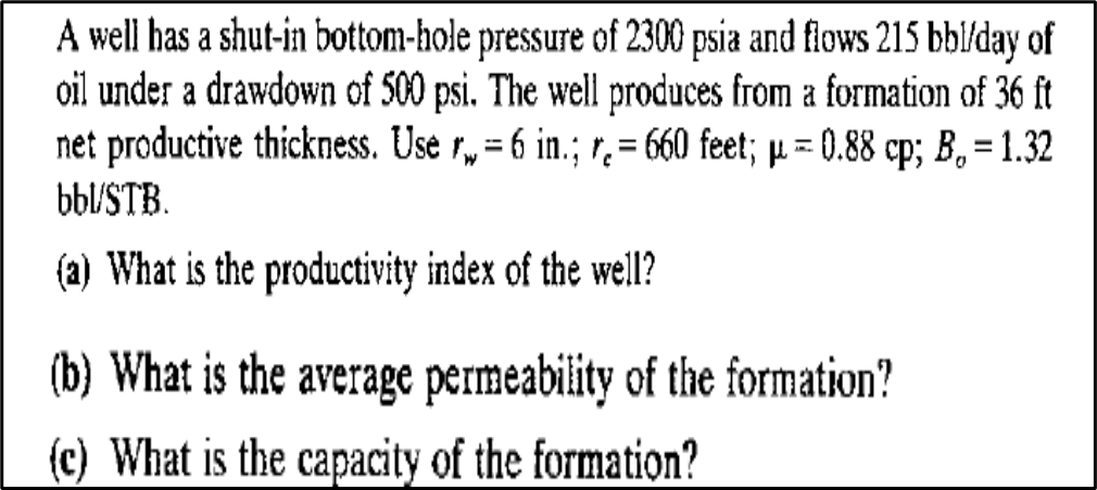 Solved A well bas a shut-in bottom-hole pressure of 2300 | Chegg.com