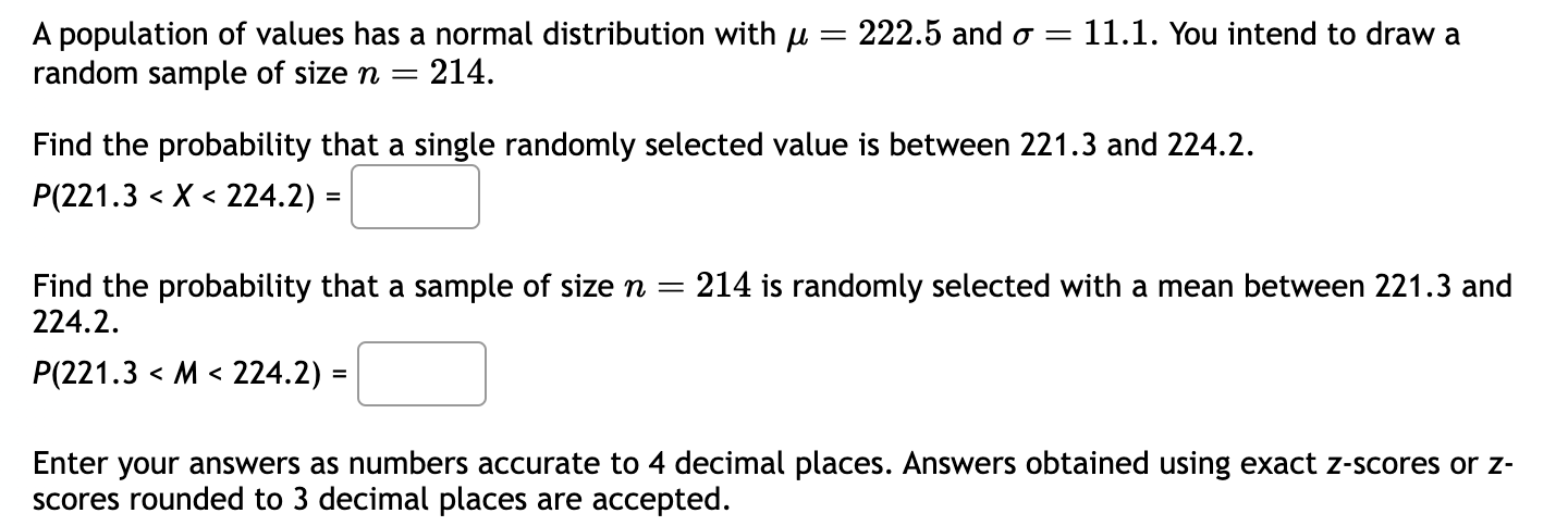 Solved A population of values has a normal distribution with | Chegg.com