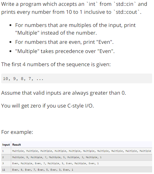 Solved Write a program which accepts an `int` from | Chegg.com