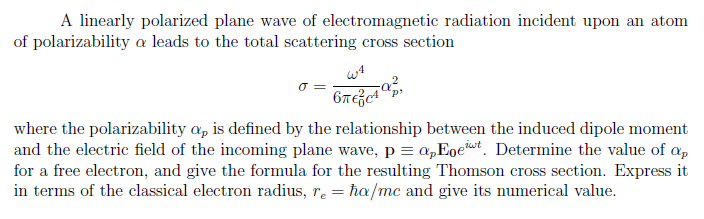 Solved A linearly polarized plane wave of electromagnetic | Chegg.com