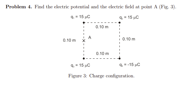 Solved Problem 4. Find the electric potential and the | Chegg.com