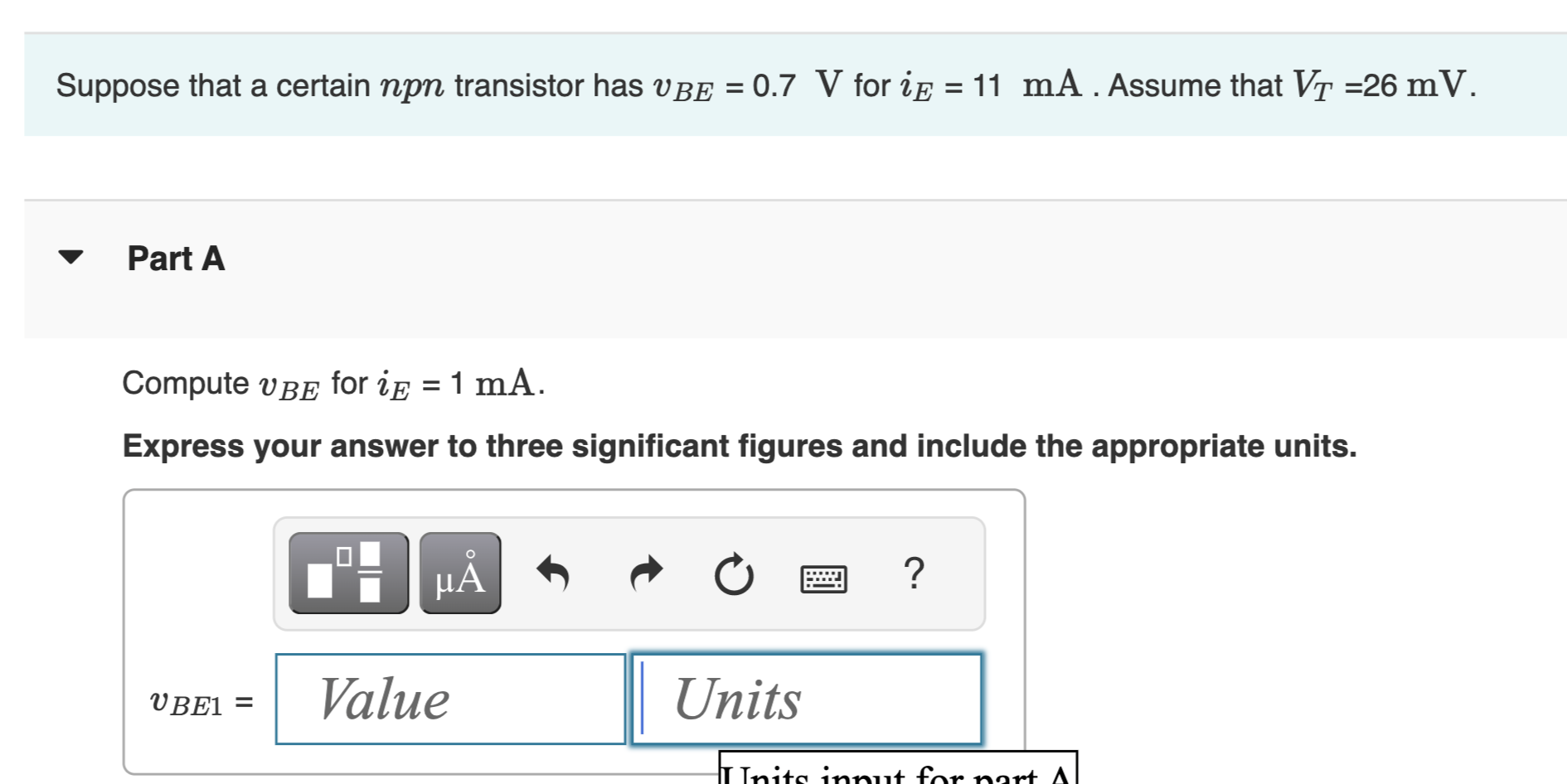 Solved Suppose that a certain npn transistor has vBE=0.7 V | Chegg.com