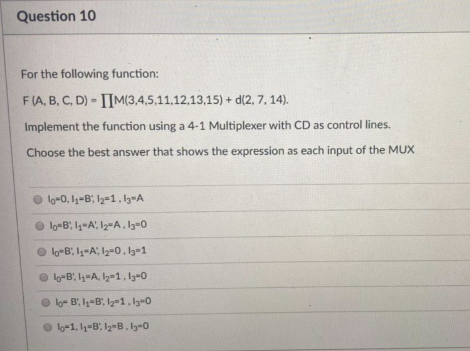 Solved For the following function: F (A, B, C, D) = | Chegg.com