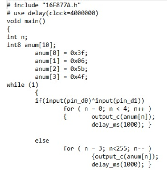 #include "16F877A.h" # use delay(clock=4000000) void | Chegg.com