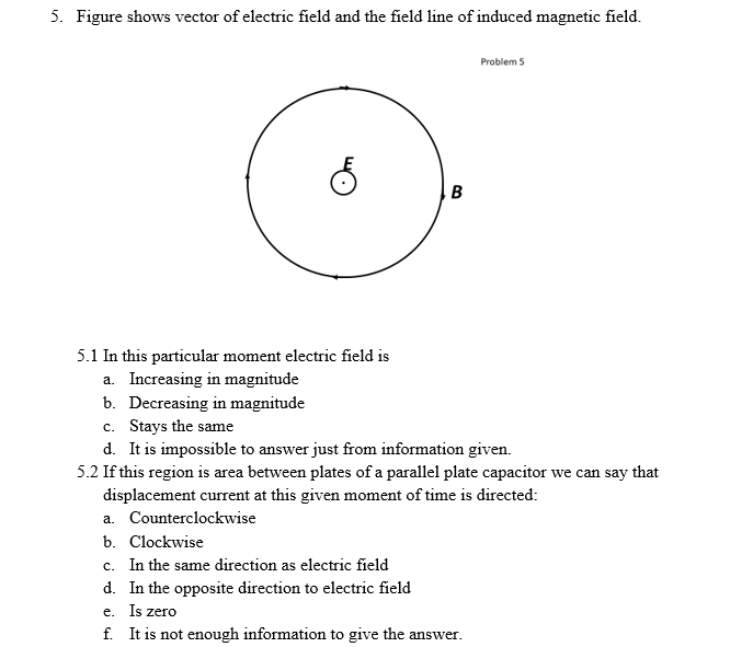 Solved 5. Figure shows vector of electric field and the | Chegg.com
