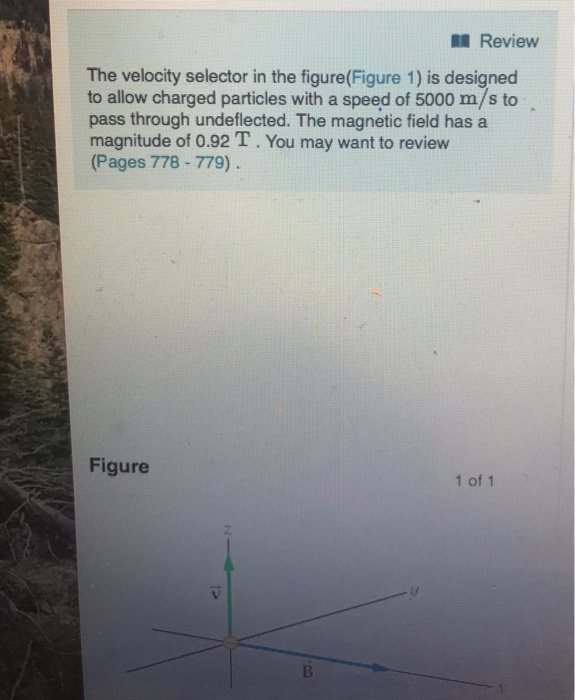 Solved Review The velocity selector in the figure(Figure 1) | Chegg.com