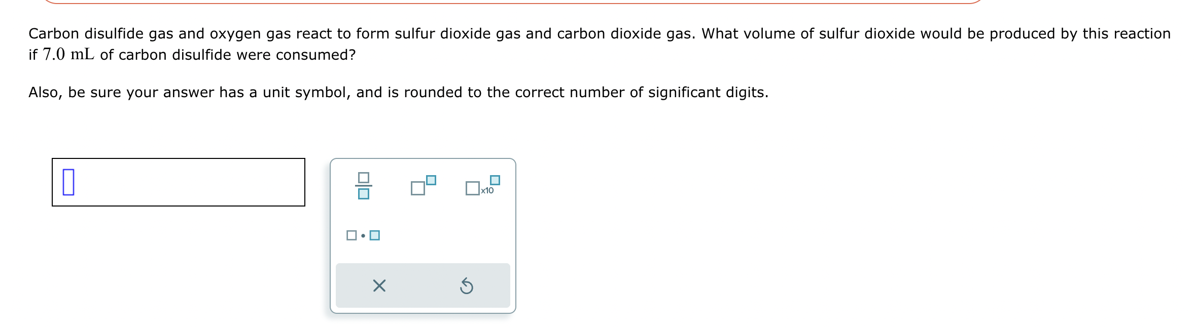 Solved Carbon disulfide gas and oxygen gas react to form | Chegg.com