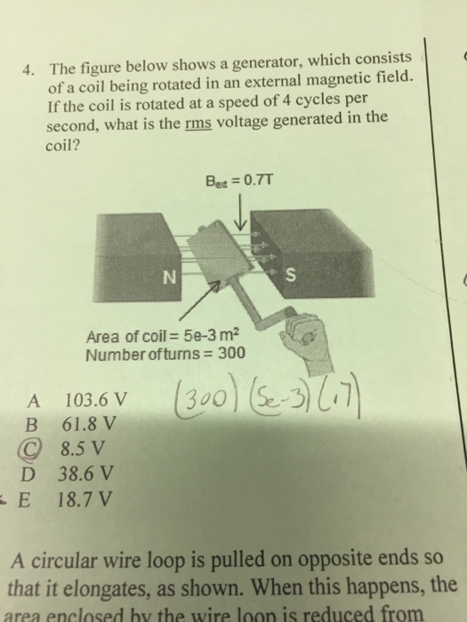 Solved The figure below shows a generator, which consists of | Chegg.com