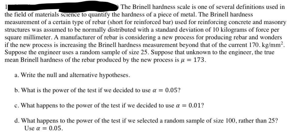 Solved The Brinell hardness scale is one of several | Chegg.com