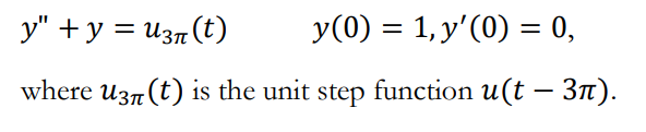 Solved Using Laplace transforms, find the solution of the | Chegg.com