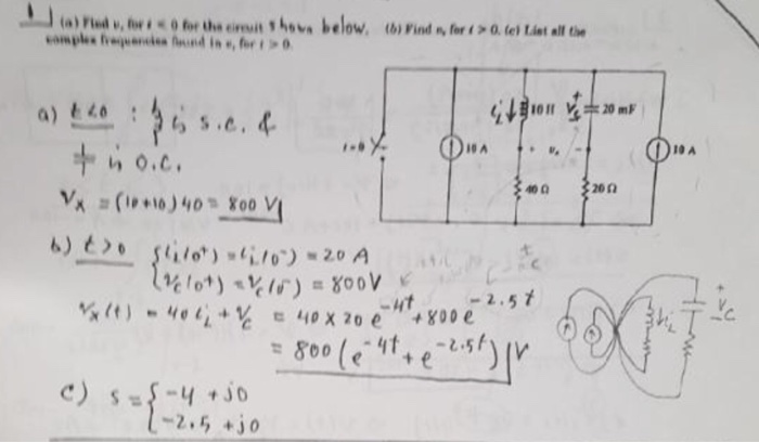 Solved Solve using Complex frequency circuit analysis. Not | Chegg.com